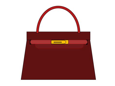 茶色い女性用バッグのイラスト素材 イラスト無料・かわいいテンプレート