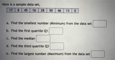 [answered] here is a sample data set 17 8 45 16 28 50 46 13 0 a find