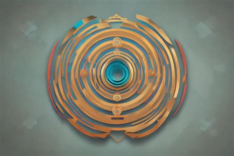 Premium Photo Vector Abstract Geometric Round Shape On Blue Background Design