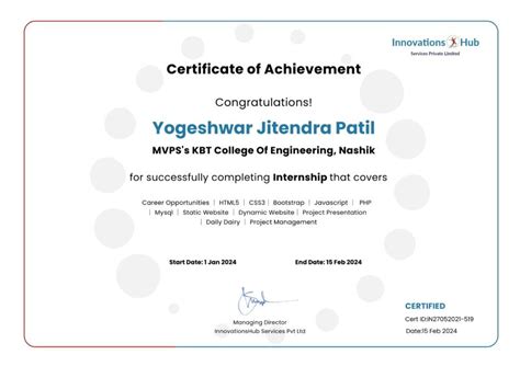 Yogeshwar Patil On Linkedin Innovationhub Html Css