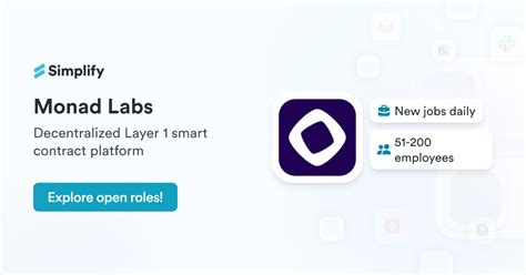 Jobs And Employment At Monad Labs Simplify Jobs