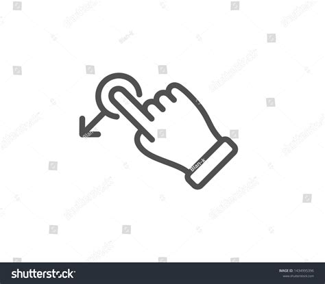 Drag Drop Gesture Line Icon Slide Stock Vector Royalty Free 1434995396 Shutterstock