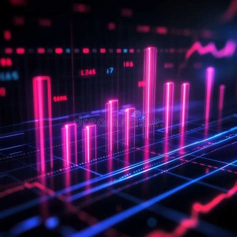 Stock Market Digital Graph Showing Fluctuations And Trends In Financial