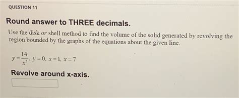 solved question 11round answer to three decimalse the
