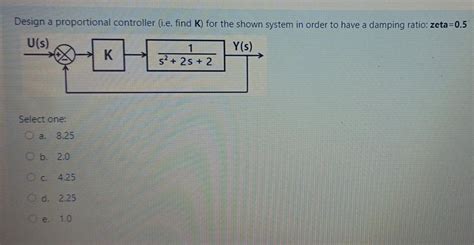 Solved A Proportional Derivative PD Controller Helps Chegg