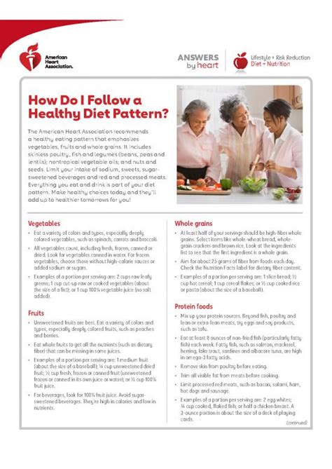 10 American Heart Association Heart Healthy Diet Pdf Files Download