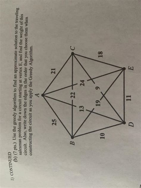 solved 1 continued b 7 pts use the greedy algorithm to