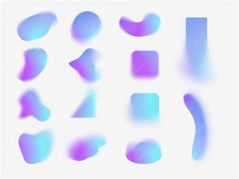 Premium Psd Grainy Mesh Gradient Blob Shapes