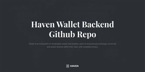 Github Haven Protocol Orghaven Wallet Backend