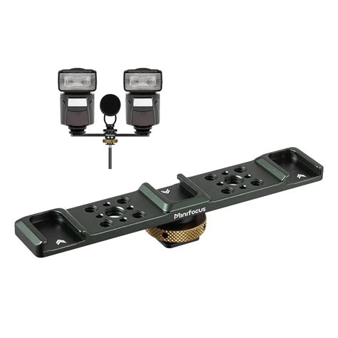 Dual Hot Shoe Splitter Extension Bar Dslr Camera Flash Mount Dual Hot