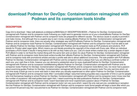 ppt download podman for devops containerization reimagined with