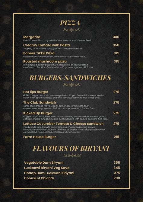 Menu At The Classio Rishikesh