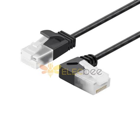 Ultra Slim Cat6 Ethernet Cable RJ45 Right Angled To Straight Utp Network Cable Patch Cord 90