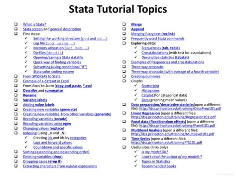 Stata Tutorial Pdf Operating Systems Computer Software And