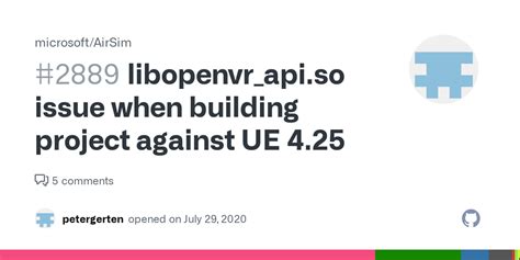 Libopenvr Api So Issue When Building Project Against UE Issue Microsoft AirSim
