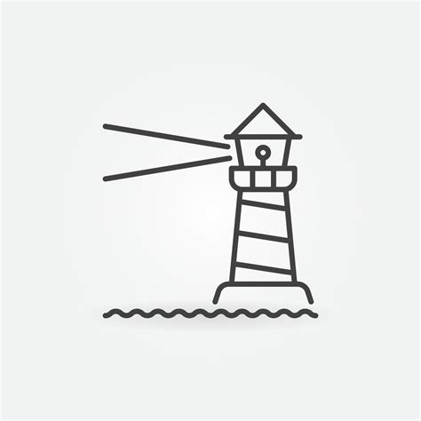 Lighthouse Outline Vector Concept Simple Icon Or Sign 15771646 Vector