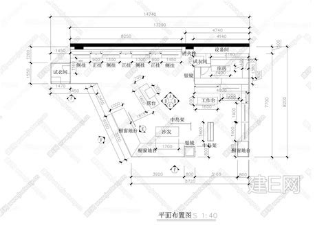 服装店装修图 Cad施工图 施工图下载 施工图服装店装修图 Cad施工图 下载 施工图服装店装修图 Cad施工图 免费下载 建e室内设计网