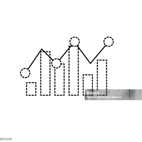 점선된 모양 통계 다이어그램 데이터 막대 그래프 데이터 개념에 대한 스톡 벡터 아트 및 기타 이미지 개념 경영자 공연 Istock