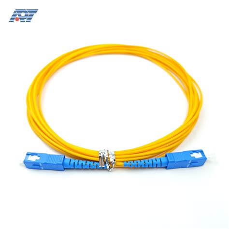 High Quality Apt Patchcord Sc Upc To Sc Upc Simplex Single Mode Fiber 2 0mm Pvc Lszh
