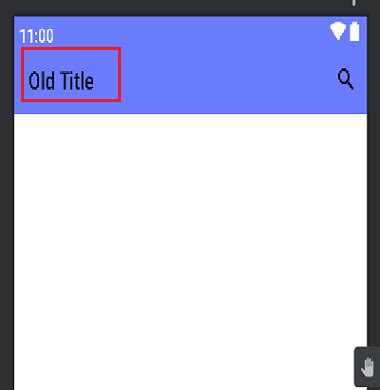 Java Top Navigation Bar Title Replace In Android Studio Stack Overflow