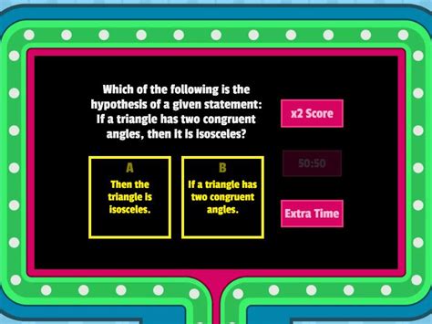 Level 1 Conditional Statement Gameshow Quiz