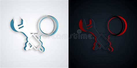 Paper Cut Debugging Icon Isolated On Grey And Black Background Debugging Tool Stock Vector
