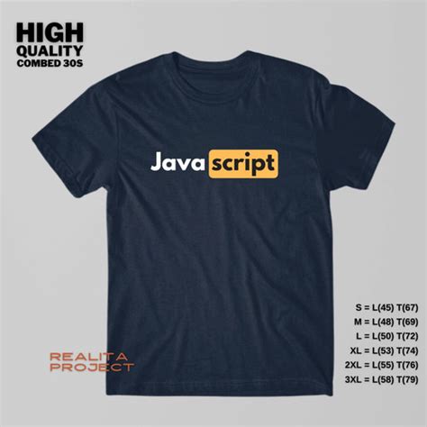 Jual Kaos Combed 30s Kaos Programmer Javascript Jumbo Xxxl Buku Coding