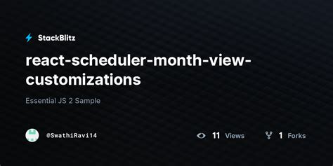 React Scheduler Month View Customizations Stackblitz