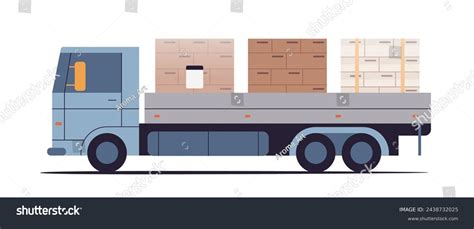 고립된 배경에 화물 상자와 간단한 배달 스톡 벡터로열티 프리 2438732025 Shutterstock