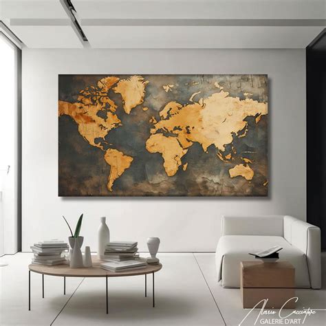 Large World Map Canvas World Map Wall Art Print Travel Prints Map Of