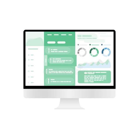 Web Design Website Template For Monitor Elements For Monitor And Web Applications Stock Vector