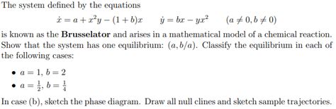 Solved The System Defined By The Equations Chegg Com