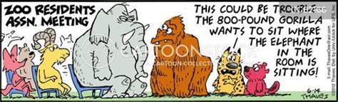 Gorilla In The Room Cartoons And Comics Funny Pictures From Cartoonstock