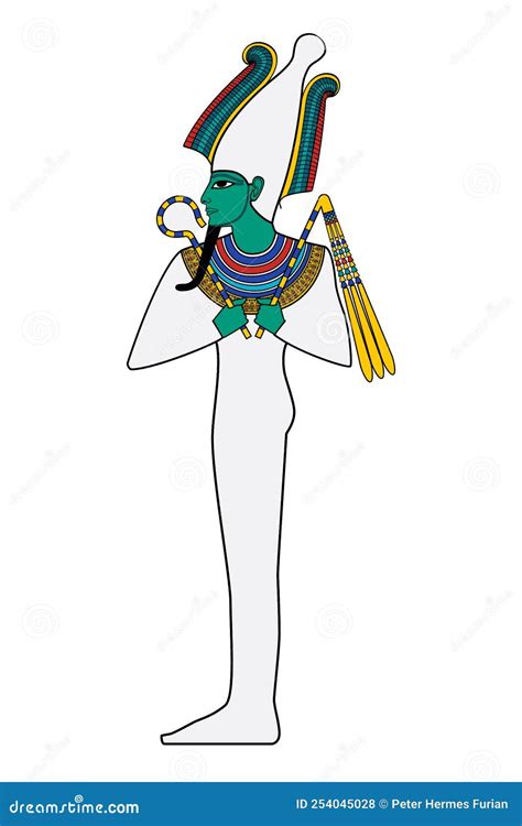 Osiris Ancient Egypt God Of Afterlife Dead And Resurrection Stock Vector Illustration Of