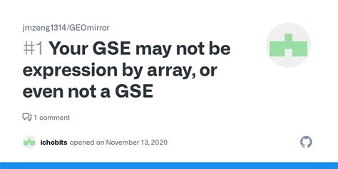 your gse may not be expression by array or even not a gse · issue 1