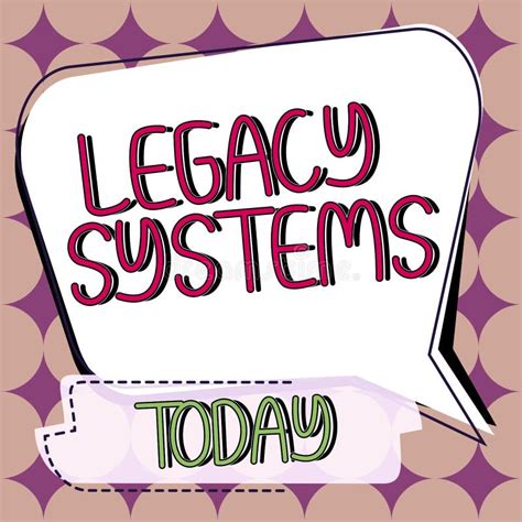 Text Caption Presenting Legacy Systems Word Written On Old Method Technology Computer System Or