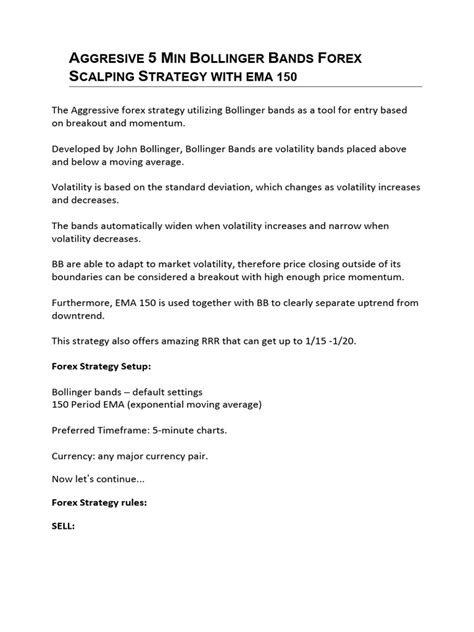 150 ema bollinger bands forex scalping strategy pdf