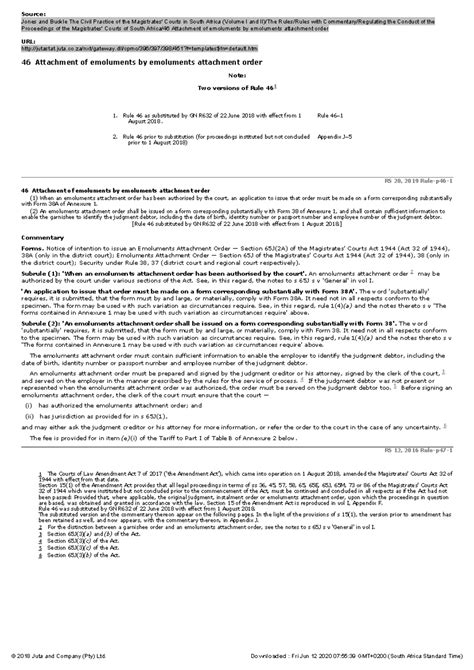 46 Attachment Of Emoluments By Emoluments Attachment Order Source Jones And Buckle The Civil