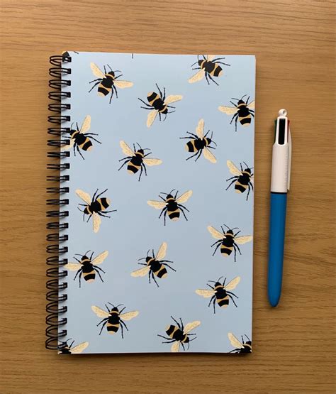 Blue Bumble Bee Notebook