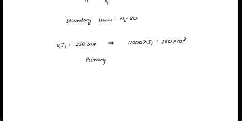 A 250 Kva 11 000 V 415 V 50 Hz Single Phase Transformer Has 80 Turns On The Secondary
