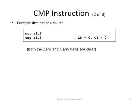 Assembly Language Lecture 5