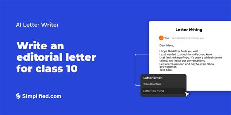 Write Editorial Letter For Class 10 In Seconds