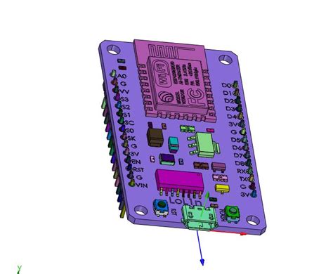物联网开发esp8266串口wifi模块step 模型图纸下载 懒石网