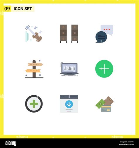 9 Thematic Vector Flat Colors And Editable Symbols Of Data Game Wardrobe Directions