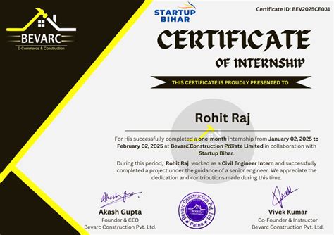 Civilengineering Internship Nikhil Raj Rohit