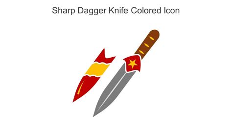 Sharp Dagger Knife Colored Icon In Powerpoint Pptx Png And Editable Eps Format PPT Slide