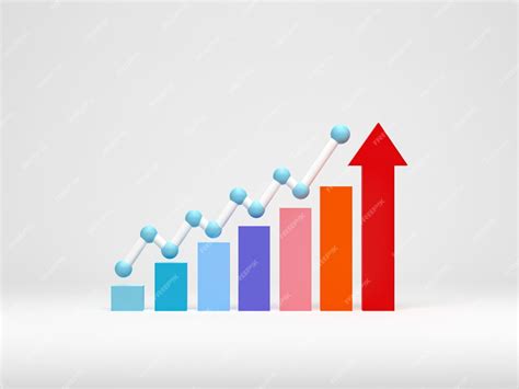 Premium Photo 3d Rendering 3d Illustration Growing Graph Bar Diagram