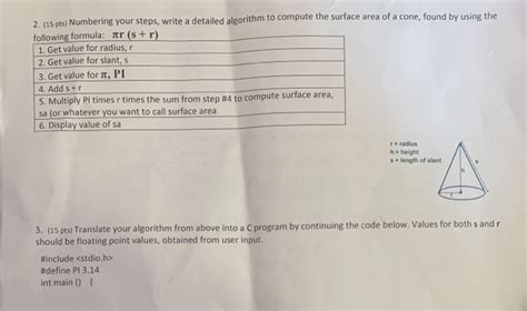 Solved 2 15 Pts Numbering Your Steps Write A Detailed