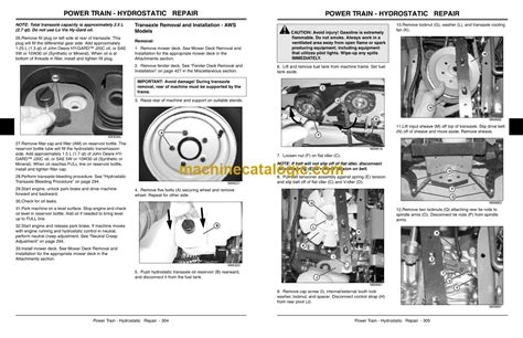 John Deere Lx280 Lx280aws And Lx289 Garden Tractors Technical Manual