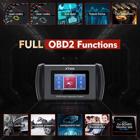 2022 xtool inplus ip508 obd2 diagnostic scanner abs srs fault code